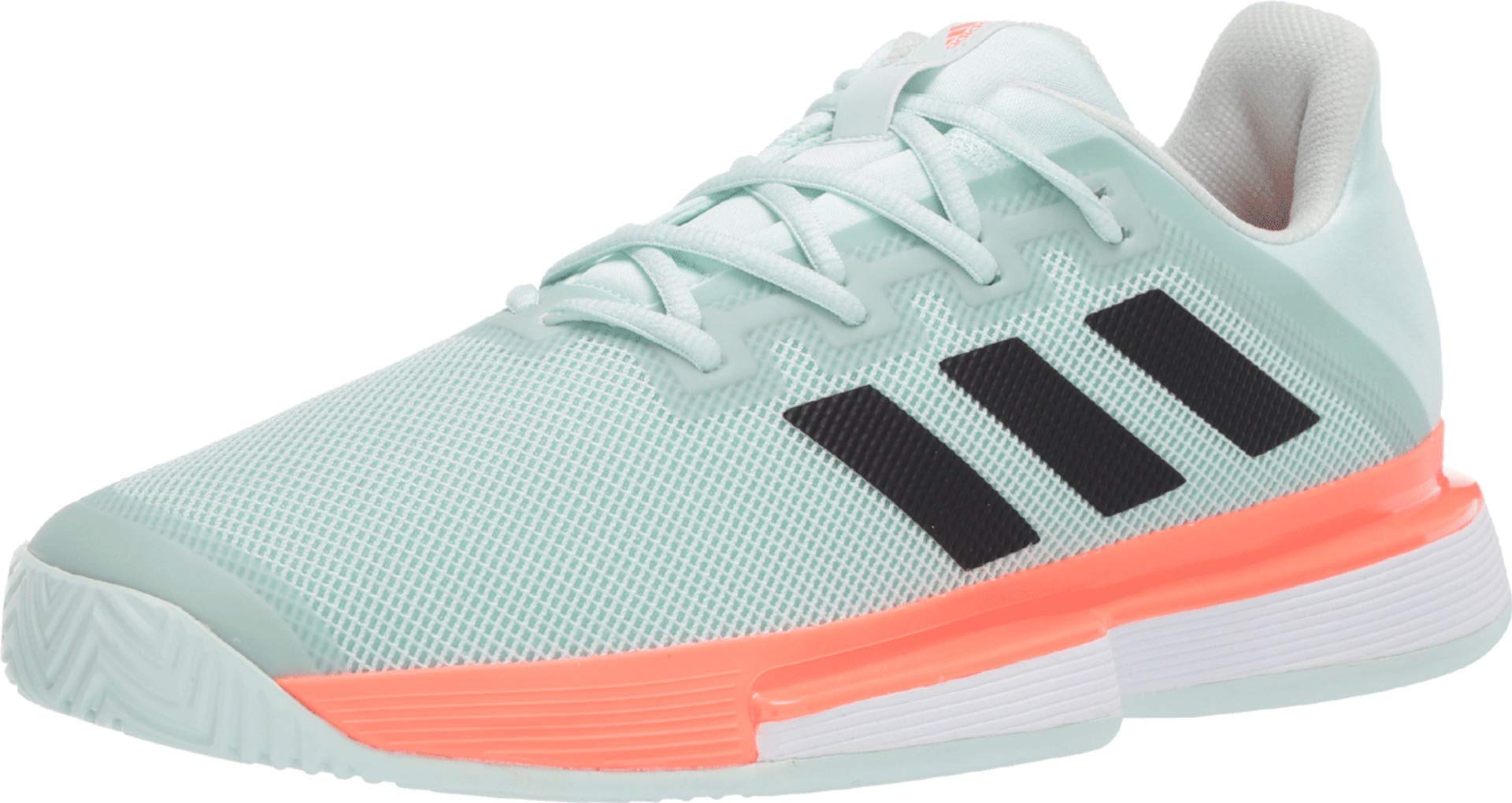 adidas Men's Solematch Bounce M Sneaker, Dash Green/core Black/Signal Coral, 13 M US