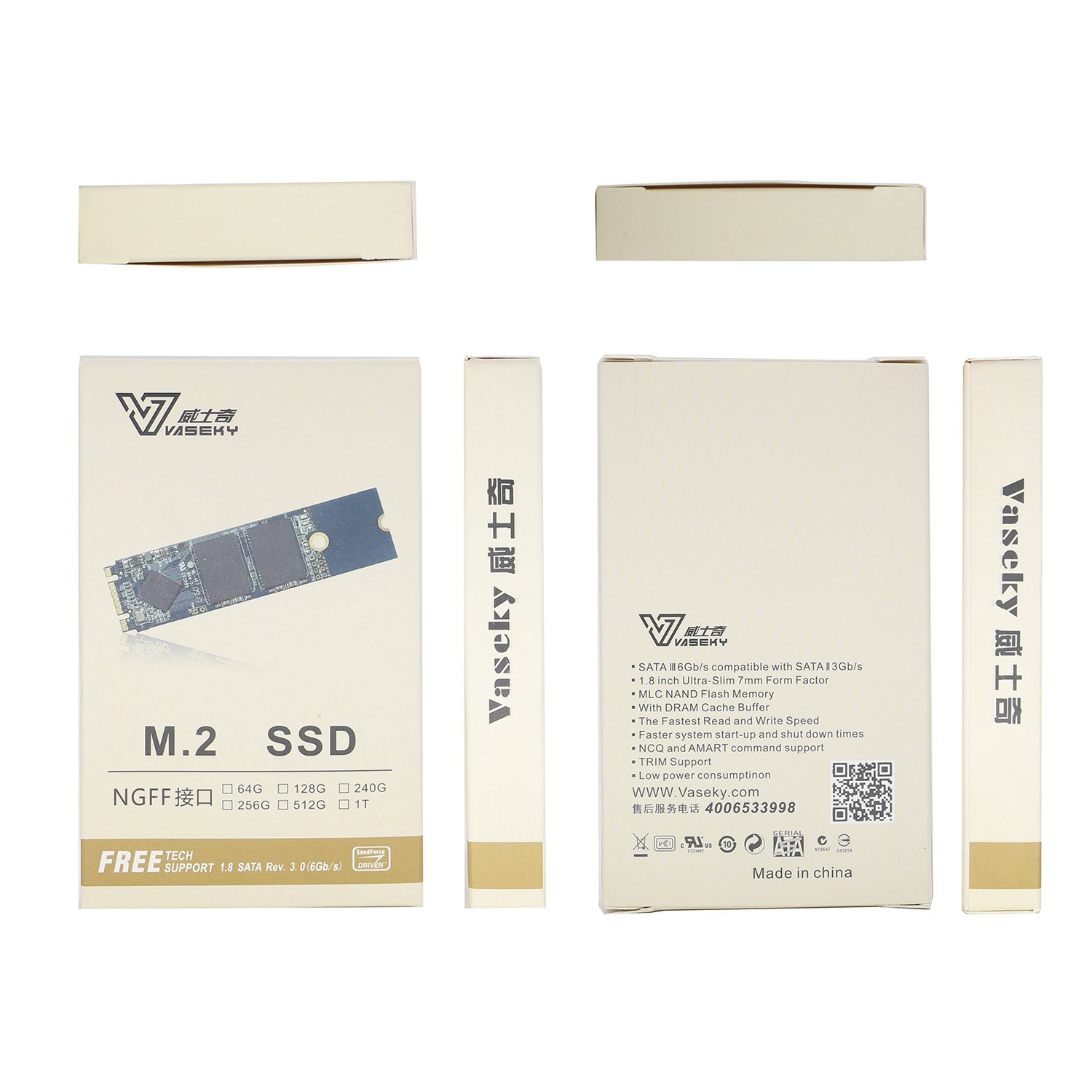 Ai5G M.2 2280 SSD NGFF MLC SSD Computer Solid State Drive Disk 80x22mm (120G)