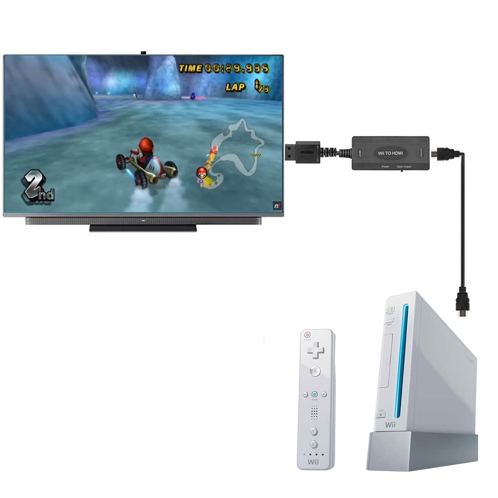 RGEEK Wii Hdmi Adapter 1080p Wii to Hdmi with High Speed HDMI Cable Support for All Wii Display Modes