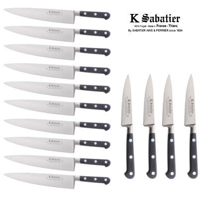 French Sabatier 10 Inch Forged Carbon Steel Chef Knife