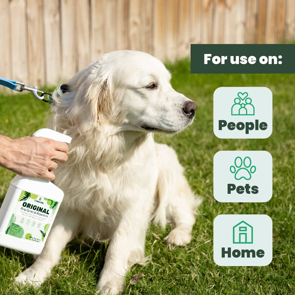 Cedarcide Original & Tickshield Family Pack | Natural Cedar & Lemongrass Oil Bug Spray | Eco-Friendly, Family-Safe Flea & Tick Repellent | Pack of 4, 1oz Spritzers