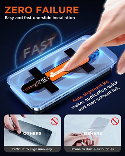 DIMONCOAT 4-PACK Privacy Screen Protector Compatible iPhone 13 Pro Max/ 14 Plus 6.7''[Auto Alignment Kit] [10X Military Protection] iPhone 13 Pro Max / 14 Plus Diamonds Hard Tempered Glass [Anti-Spy]