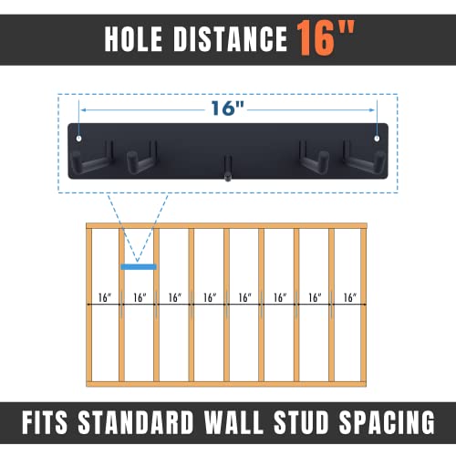 The Ultimate Garden Tool Organizer Racks For Wall Mount - Easy To Install Set of 2 Yard Tool Holders For Safe & Simple Garage/Shed Organization - Durable Utility Hangers For Shovels, Rakes & More