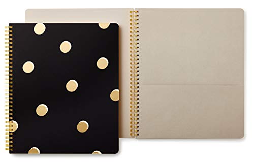 Kate Spade New York Large Spiral Notebook with 160 College Ruled Pages, Scatter Dot
