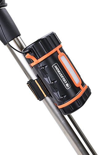 Celestron - PowerTank Lithium Pro Telescope Battery – Rechargeable Portable 12V Power Supply for Computerized Telescopes – 17 hour capacity/ 158.74Wh - Red/White LED Light - 2 USB Ports, Black(18768)