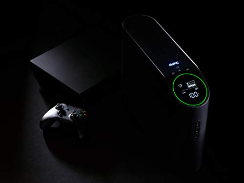 APC Gaming UPS, 1500VA Sine Wave UPS Battery Backup with AVR and (3) USB Charger Ports, BGM1500B, Back-UPS Pro Uninterruptible Power Supply, Midnight