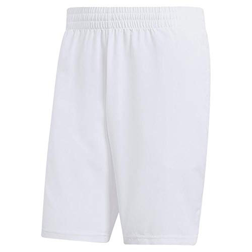 adidas Men's Tennis Club 9-Inch Shorts, White/Black, Small