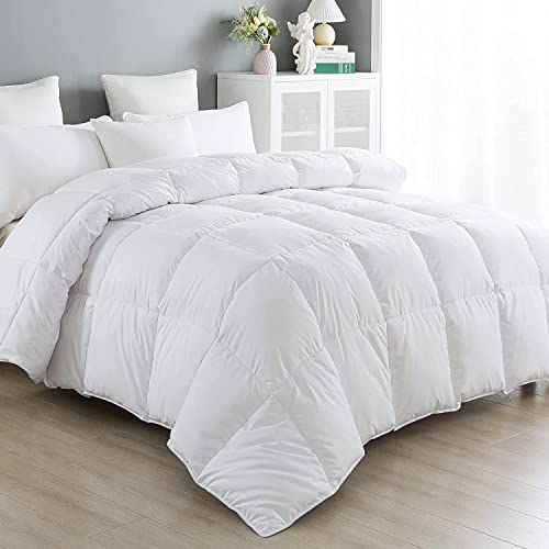 Cozynight Down Alternative Comforter-White Comforter Duvet Insert with Corner Tabs-Breathable Diamond Stitched Reversible Comforter Twin XL 68x90 inches