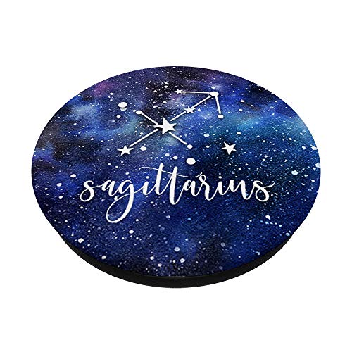Sagittarius - Cool Blue Astrological Horoscope Zodiac Sign PopSockets PopGrip: Swappable Grip for Phones & Tablets