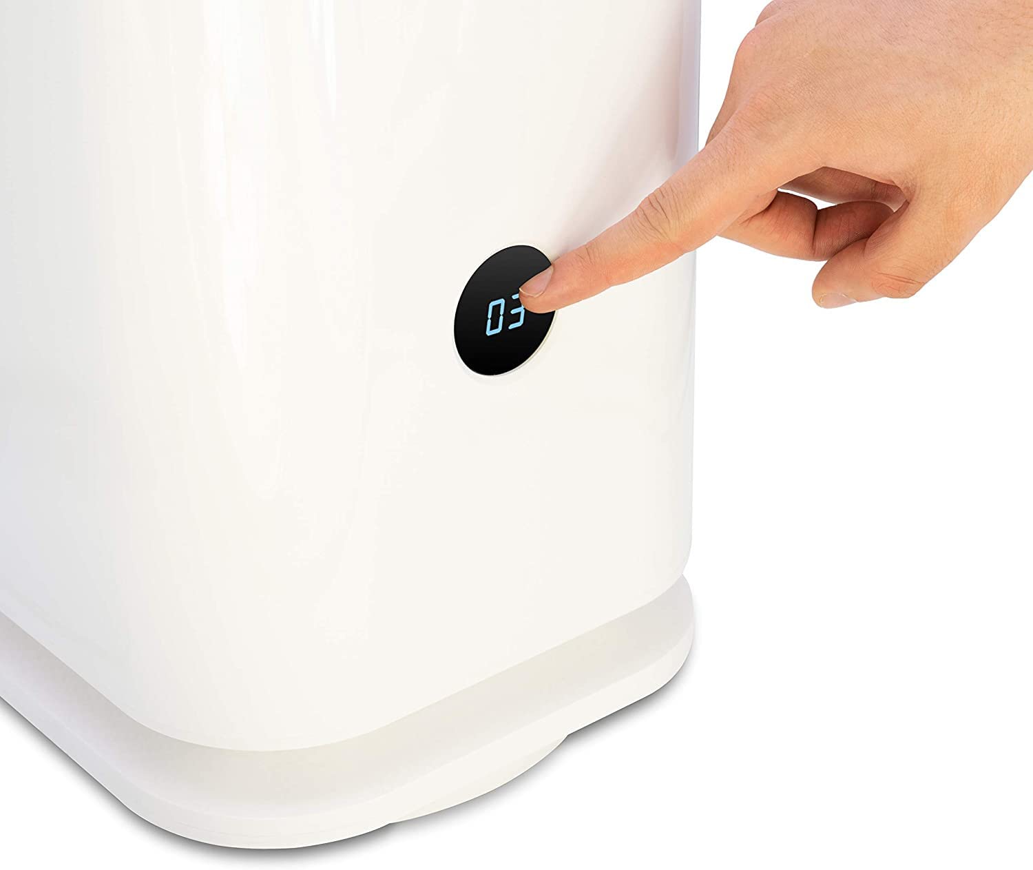 ULTTY Bladeless Tower Fan and Air Purifier in one, Bedroom Fan with HEPA Filter Smoke Dust Pollen Dander, 42.5" Oscillating Tower Fan with Remote, Touch, 8H Timer, White