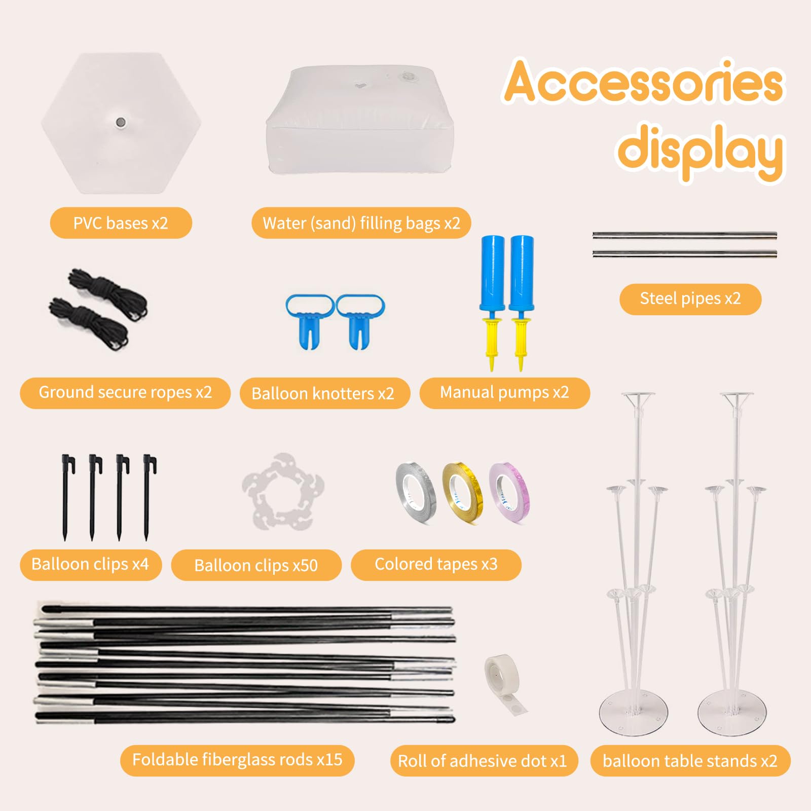 Balloon Arch Kit-10ft Wide & 9ft Tall Balloon Arch Stand with Base for Wedding Baby Shower Birthday Party Supplies Decorations