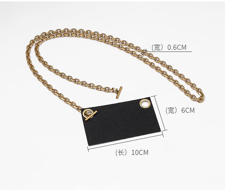 YESIKIMI Saddle Card Hold Conversion Kit With Copper Chain/Felt Insert Gift (100CM)