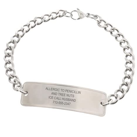 American Medical ID β Stainless Steel Classic Bracelet β Unisex Alert Bracelet (7" for 6.5" Wrist)
