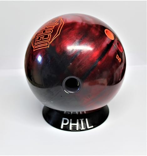 Bowling Ball Holder Personalized, Bowling Ball Cup, Bowling Ball Cleaning Cup (Cup Color Hot Pink)