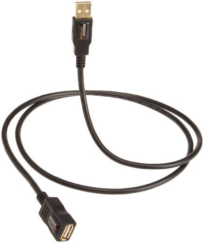 Amazon Basics USB 2.0 Extension Cable USB-A Male to USB-A Female Adapter Cord - 3.3 Feet (1 Meters) , Printer, Black