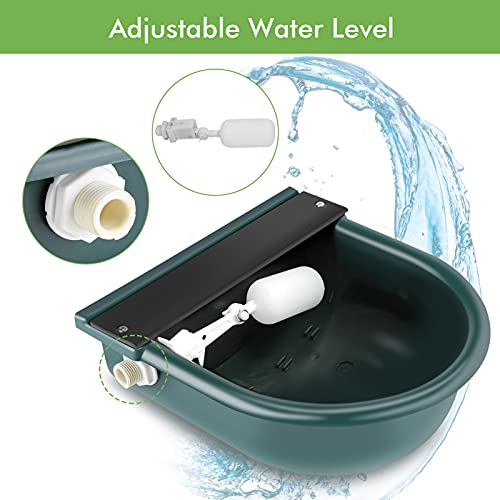 Yosooo Automatic Float Valve Drinking Water Bowl Sheep Dog Chicken Cow Horse Cattle Goat Pig Auto Fill Water Trough for Animal