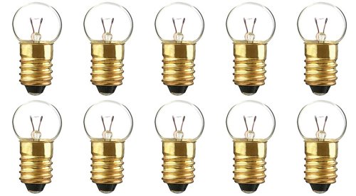CEC Industries #425 Bulbs, 5 V, 2.5 W, E10 Base, G-4.5 shape (Box of 10)