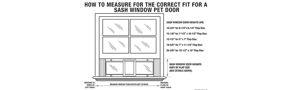 Ideal Pet Products Aluminum Sash Window Pet Door, Adjustable Width 27" to 32", Chubby Kat, 7.5" x 10.5" Flap Size