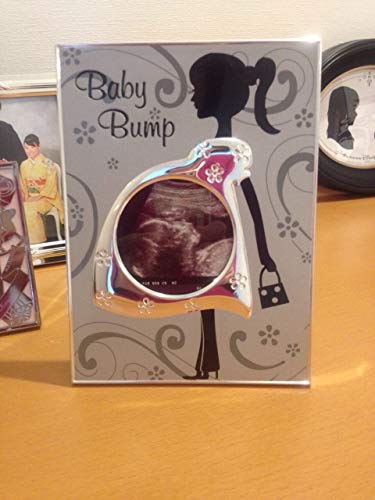 Malden International Designs Baby Bump Metal Baby Memories Picture Frame, 3x3, Silver