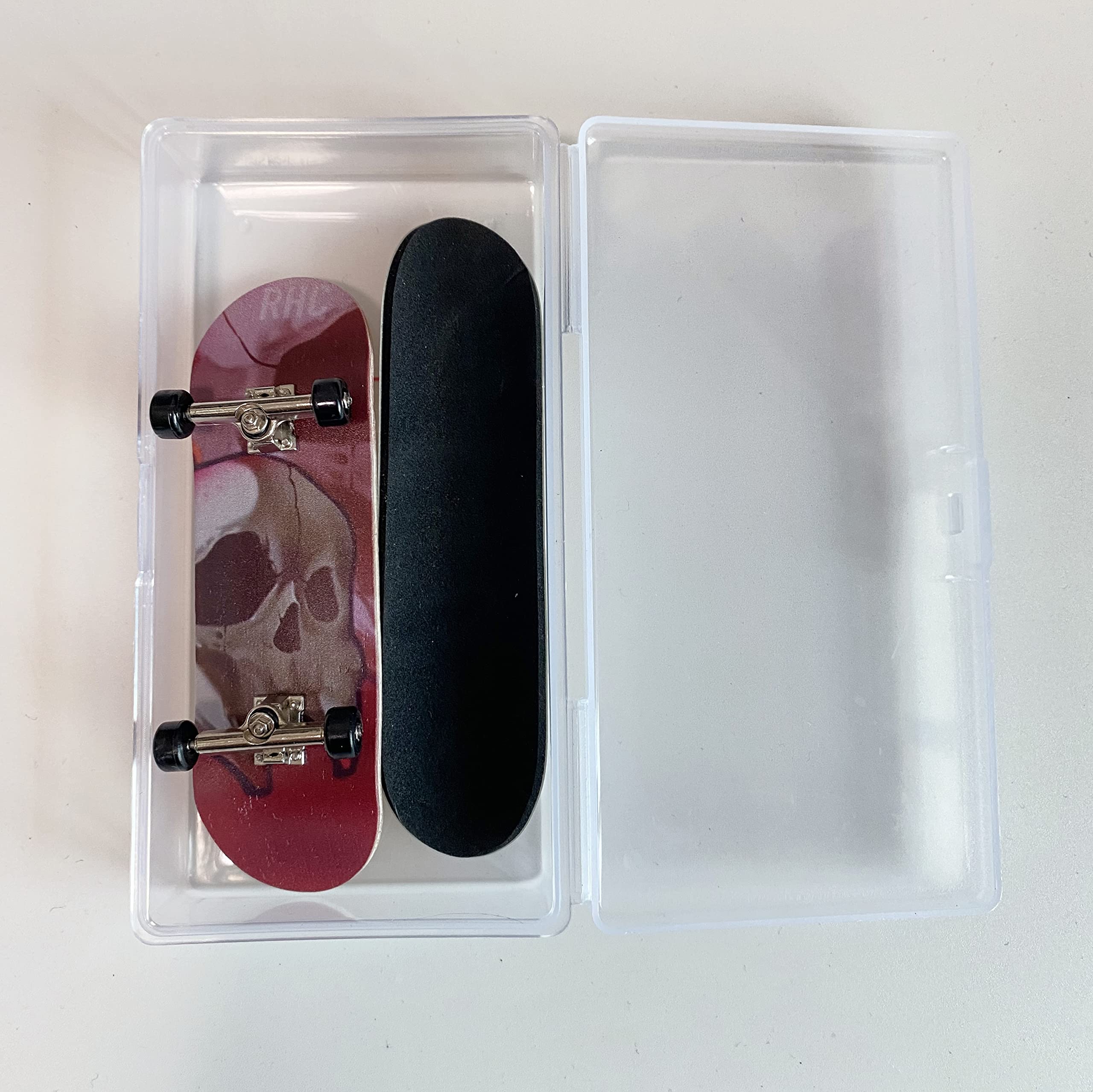 AEGLOS Fingerboard Complete Maple Wooden Finger Skateboard Pro Mini Skateboards for Adults and Kids - 30mm x 100mm(Dental Skull)