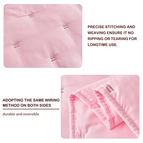 Joyreap 3 Pieces Quilt Set Queen Size Pink, Microfiber Lightweight Quilt Bedding Set, Bedspread Coverlet Bed Cover for All Season, 1 Quilt and 2 Pillow Shams- 90x90 inches