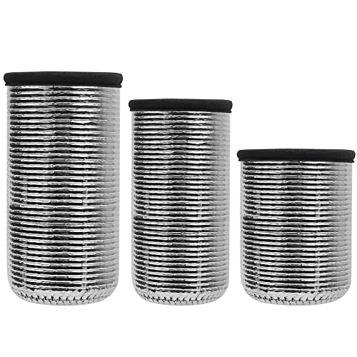 YR Upgraded Foil Insulated Lining Reusable Neoprene Insulated Can Cooler Sleeve for Can Beer, Soda, Pop, Seltzers, Can Coolies for 12oz & 16oz Can, Set of 3 (Cow)