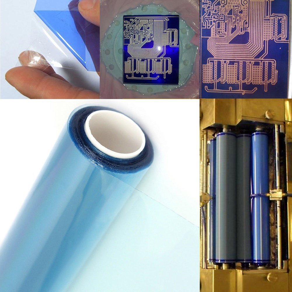Photosensitive (30cmx500cm/1ftx16.5ft) PCB Photosensitive Dry Film for Circuit Production Photoresist Sheets, Replace Thermal Transfer PCB Board