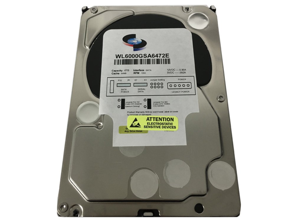 White Label 6TB 7200RPM 64MB Cache SATA 6.0Gb/s (Enterprise Grade) 3.5" Hard Drive w/1 Year Warranty