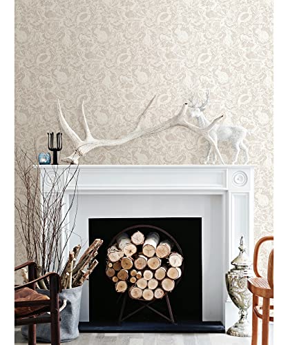 Cream Terrene Peel & Stick Wallpaper