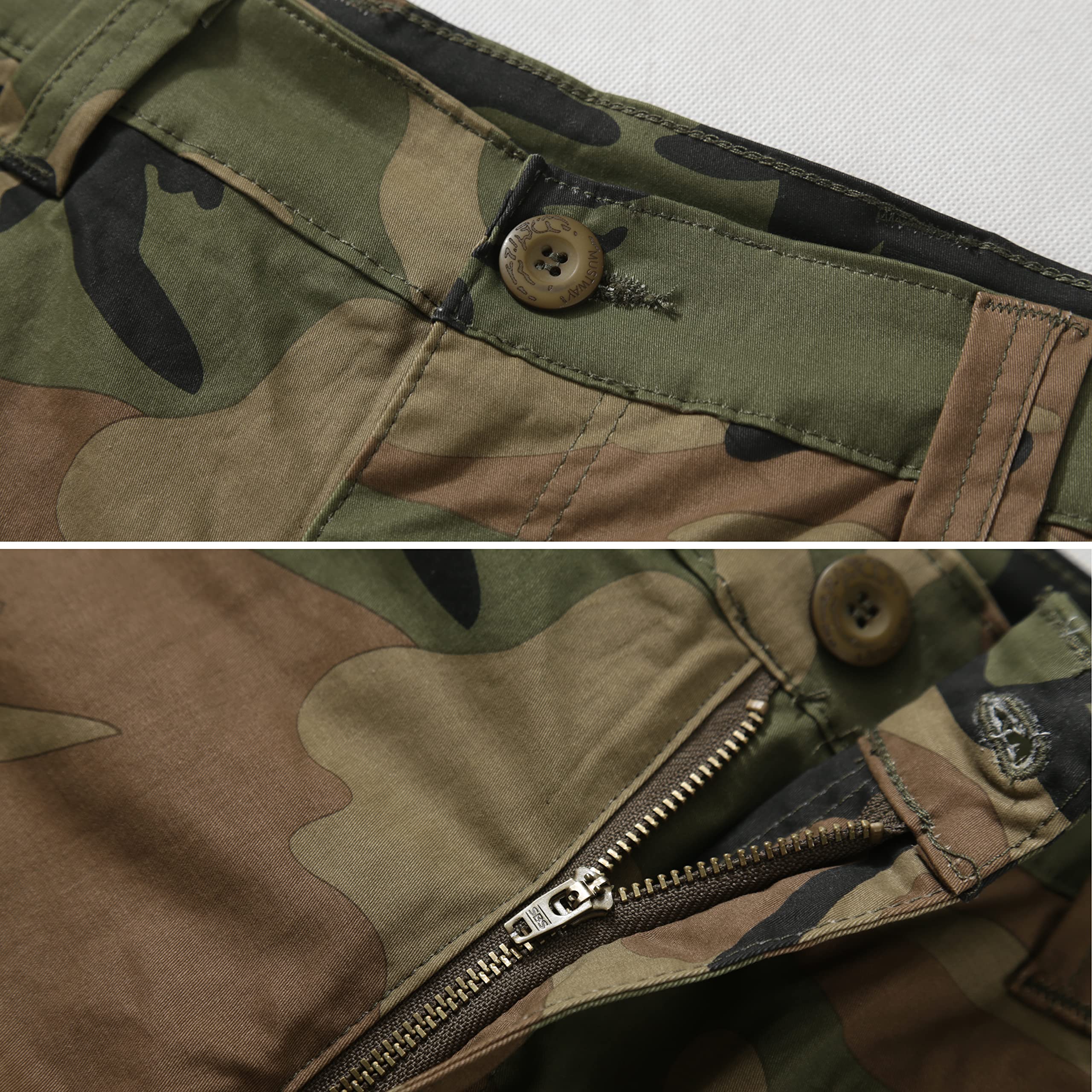 AKARMY Womens Cargo Pants with Pockets Outdoor Casual Ripstop Camo Military Combat Construction Work Pants 2039 C29 Camo