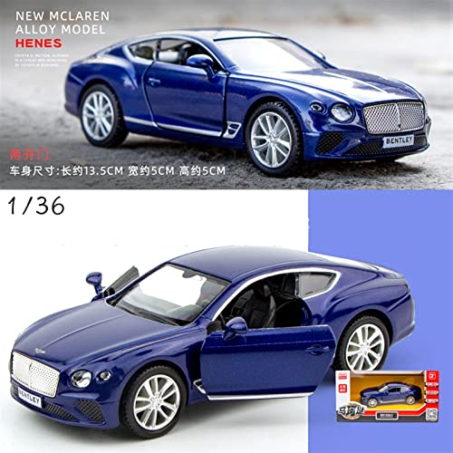 APLIQE Scale Model Vehicles for Bentley Continental GT Alloy Car Die-Casting Pull Back Toy Collection for Car Model 1:36 Sophisticated Gift Choice