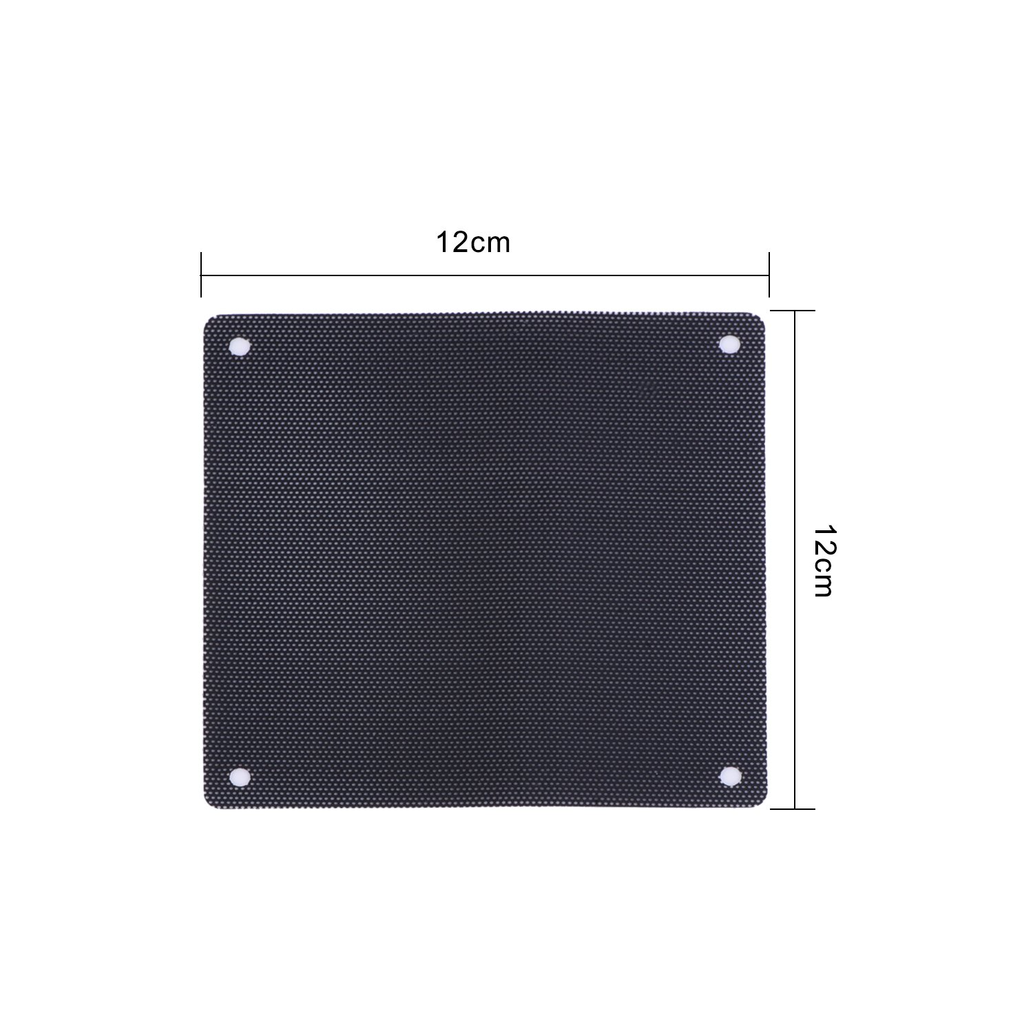 EBOOT 120 mm PC Fan Filters Dust Filter Computer Fan Filter Cooler PVC Black Dustproof Case Cover Computer Mesh 10 Packs with 40 Pieces of Screws