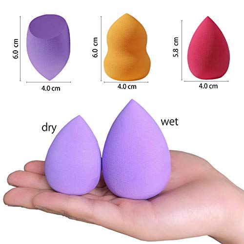 APCHYWELL Makeup Sponge Set with Holder, Latex Free Beauty Blender large size,Blending Sponge with Multi Color