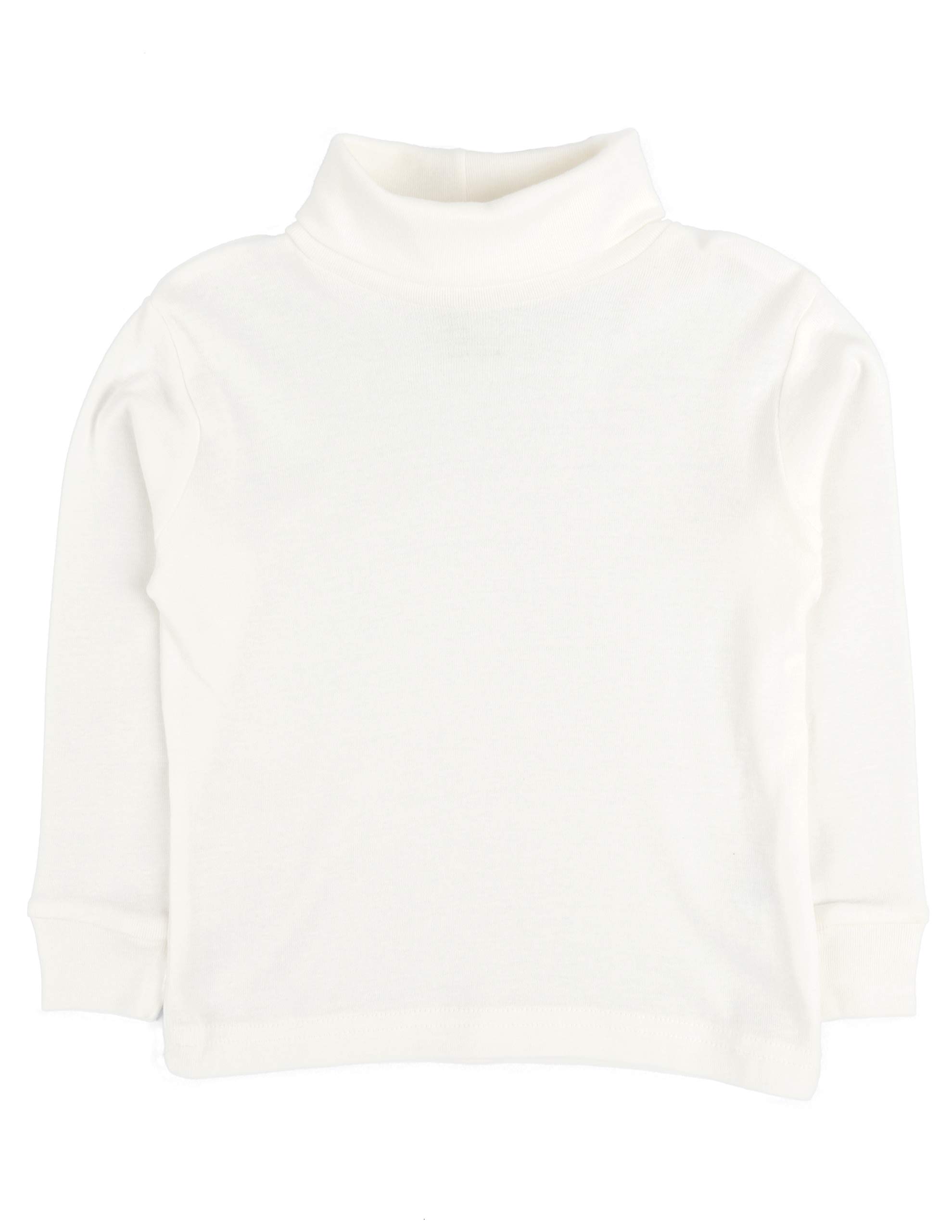Leveret Boys Girls Kids Pullover Turtleneck 100% Cotton Turtleneck Off White Size 3 Years