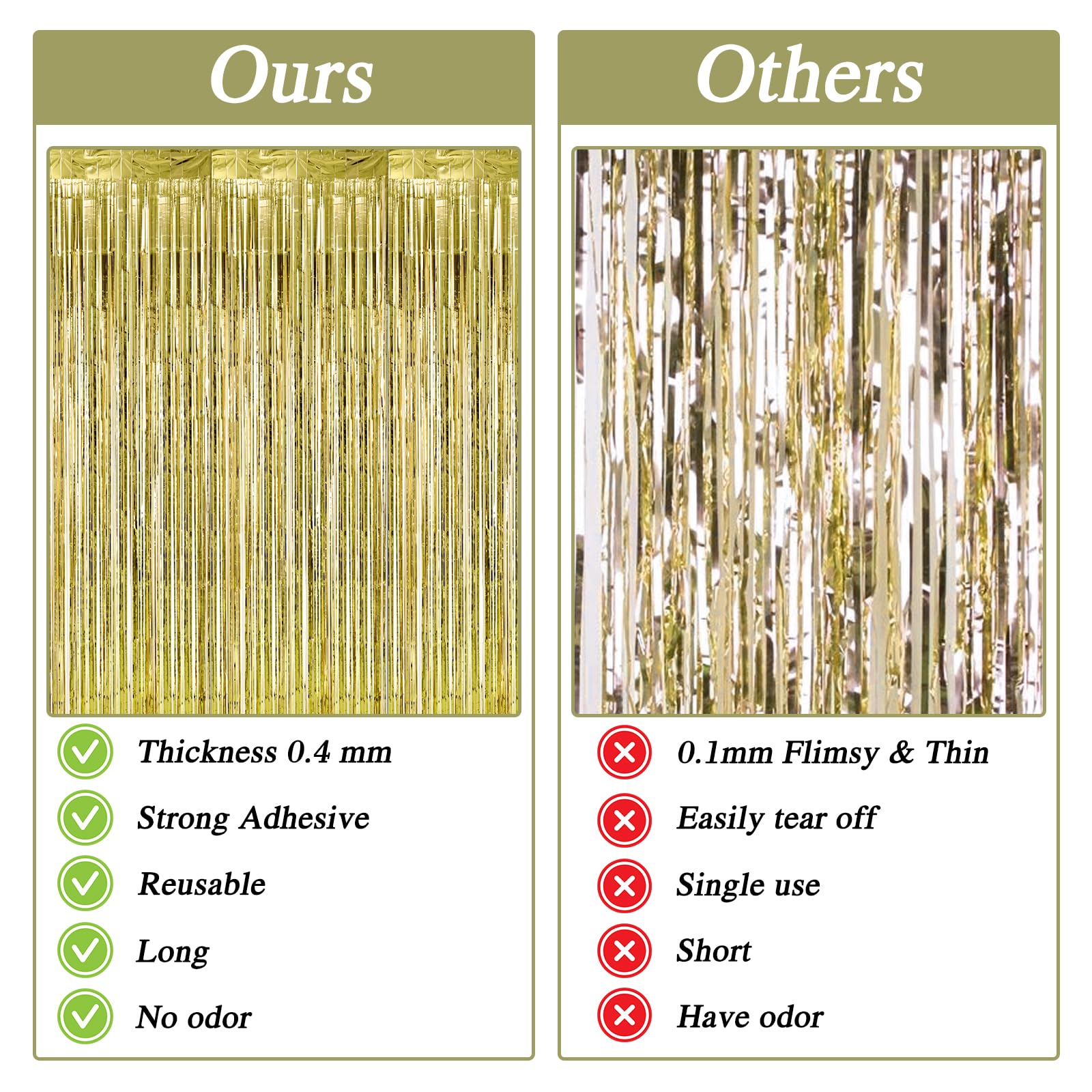 RUBFAC 3pcs 3.3x8.2 Feet Black Fringe Backdrop Curtains,Tinsel Streamers Black Party Decorations,Black Fringe Backdrop for Graduation Decorations Class of 2024
