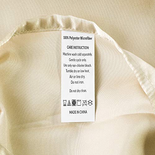 LCBD Silky Satin Toddler Pillowcases Set of 2, Super Soft Travel Pillow Covers, Small Kids Pillow Cases with Envelope Closure, 13"x 18", Champagne