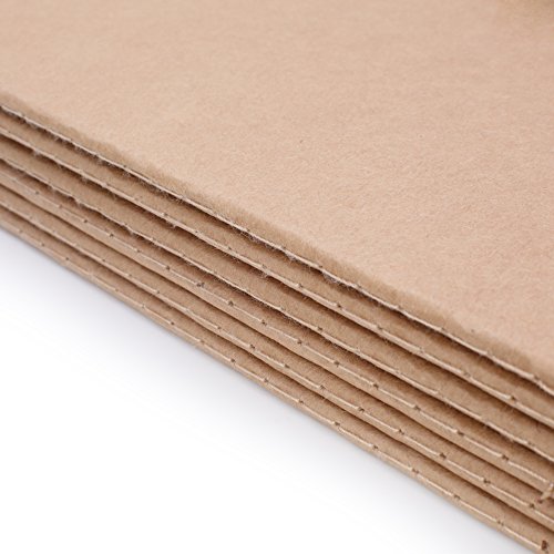 Travel Journal Set With 6 Notebook Journals for Travelers - Kraft Brown Soft Cover - 5.5” x 8.25” - 60 Blank Pages/ 30 Sheets