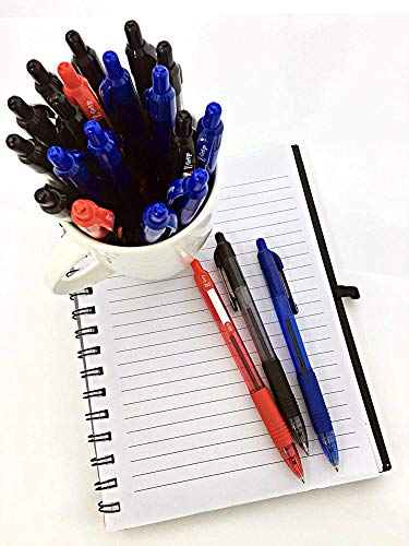 ZEBRA PENS, bulk pack of 24 ink pens, Z-Grip Retractable ballpoint pens Medium point 1.0 mm, 12 black pens & 12 Red pens combo pack