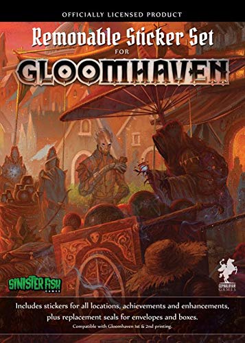 Cephalofair Games Sinister Fish Gloomhaven Removable Sticker Set, Removable Stickers Multi-Award-Winning Strategy Boxed Board Game Accessory for ages 12 & Up, SIF00020
