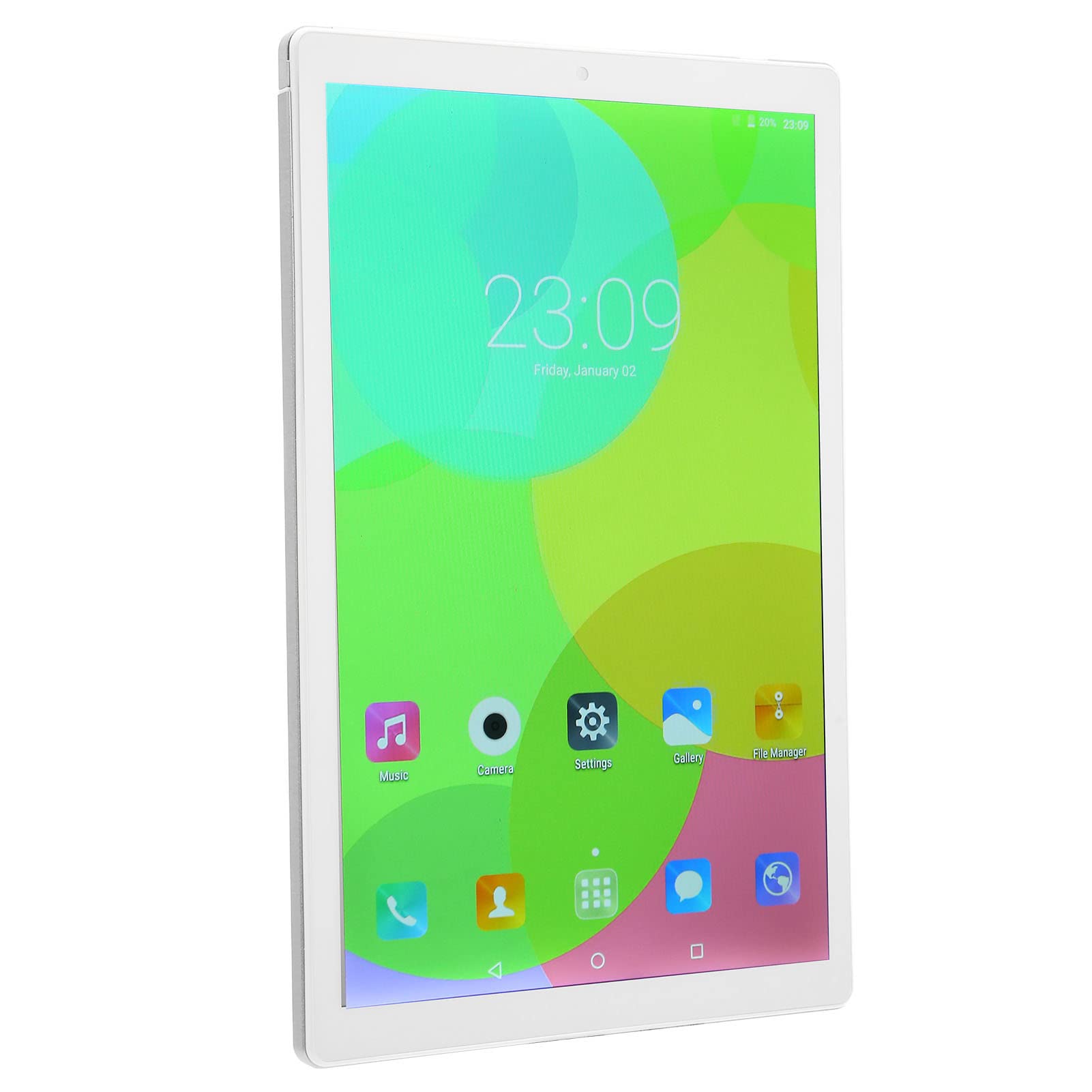 Airshi Call Tablet, 5MP 8MP Dual Camera 2.4 5GWiFi 10.1 Inch Tablet 6G 128G 100‑240V Gaming Silver (US Plug)