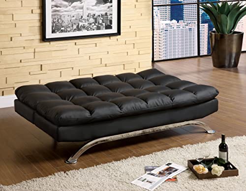 Furniture of America Adelle Convertible Sofa/Futon, Black