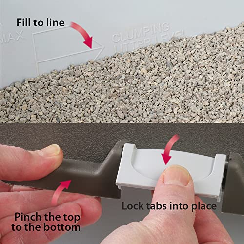Omega Paw NRA15 Self Cleaning Litter Box Regular Size,Grey