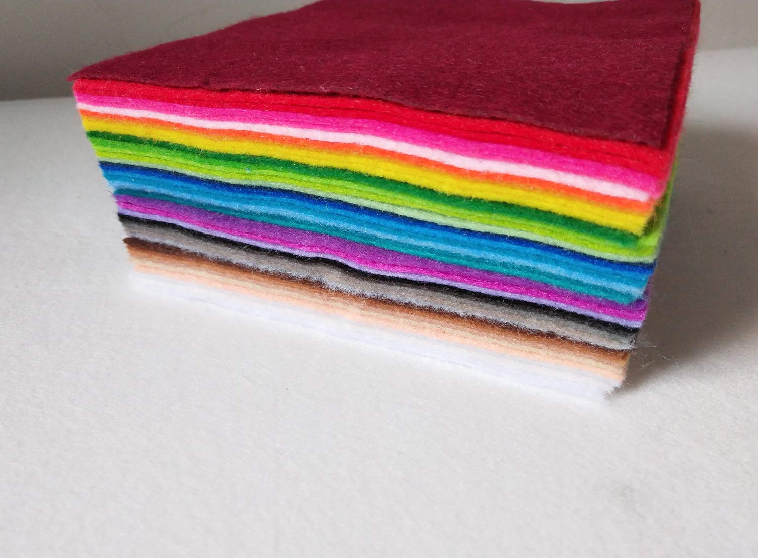 Felt Sheets - Multi Color Variety Pack - 40 Pieces - 15 cm x 15 cm (6 inches x 6 inches) - Felt Pieces - Felt Squares - 1.4mm Thickness - Soft Felt - DIY Fabric Squares