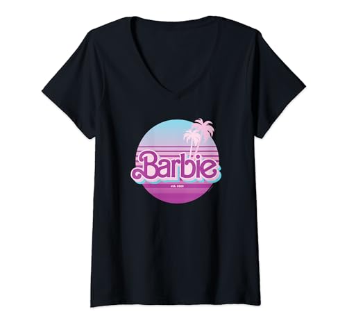 Barbie - Dream Summer Retro Sunset V-Neck T-Shirt