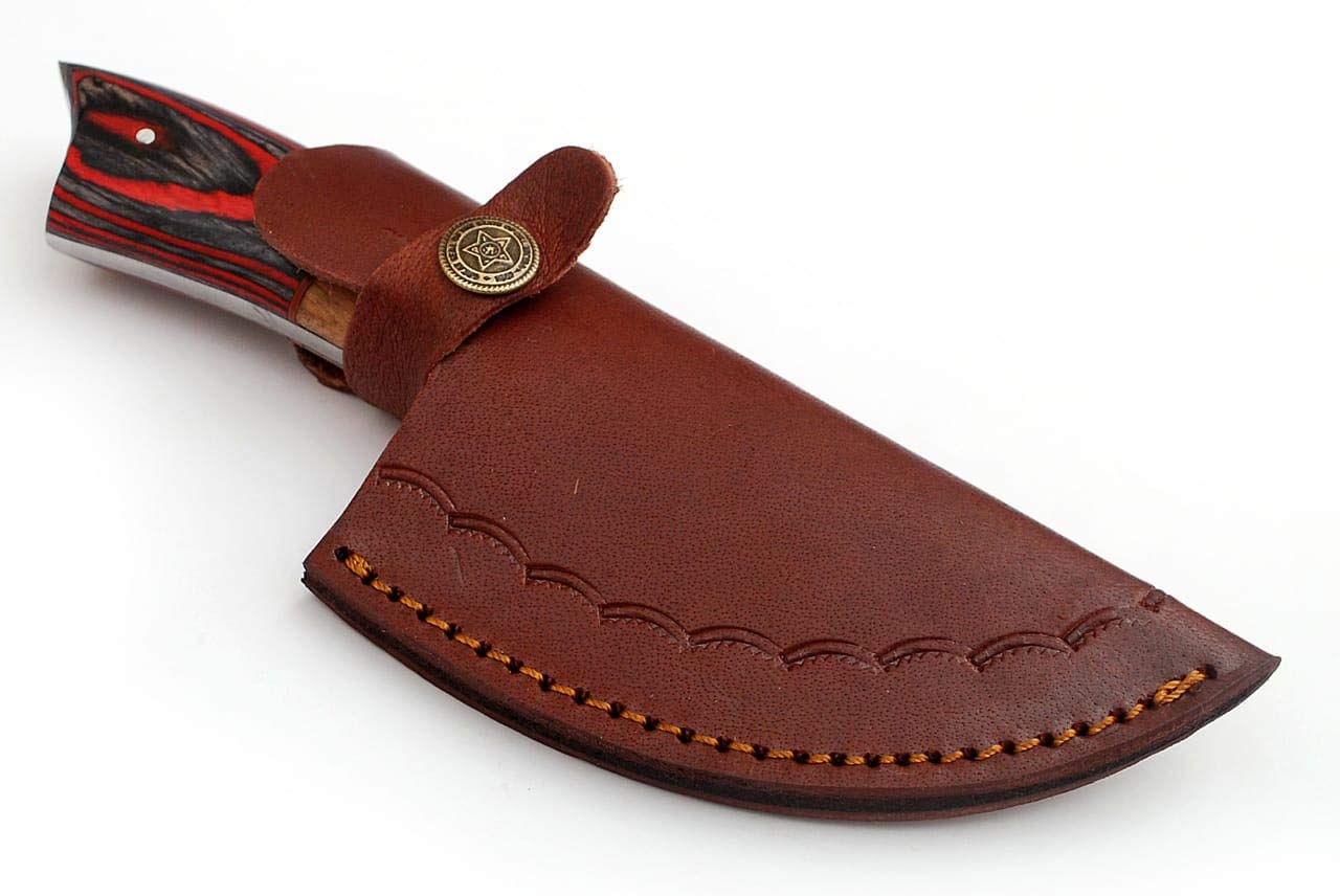 AishaTech Custom Made Hunting Hunting Knife Diamond Wood Handle AT-2741