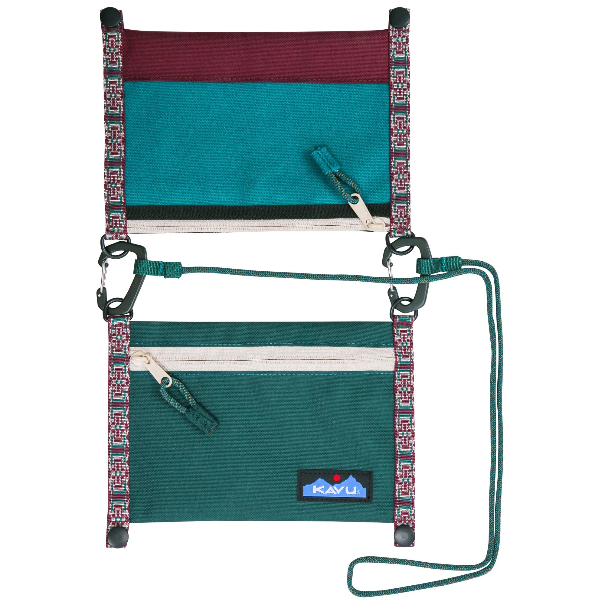 KAVU Tahom Crossbody Bag 2 in 1 Travel Pouch - Pastel Prep
