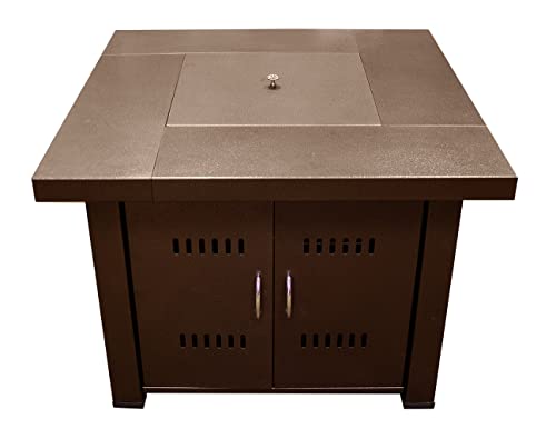 AZ Patio Heaters Outdoor Fire Pit in Hammered Bronze with Cover