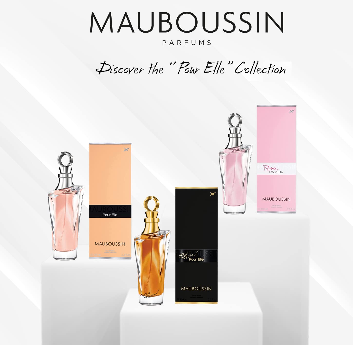 Mauboussin - Elixir Pour Elle 100ml (3.3 Fl Oz) - Eau de Parfum for Women - Floral & Oriental Scents