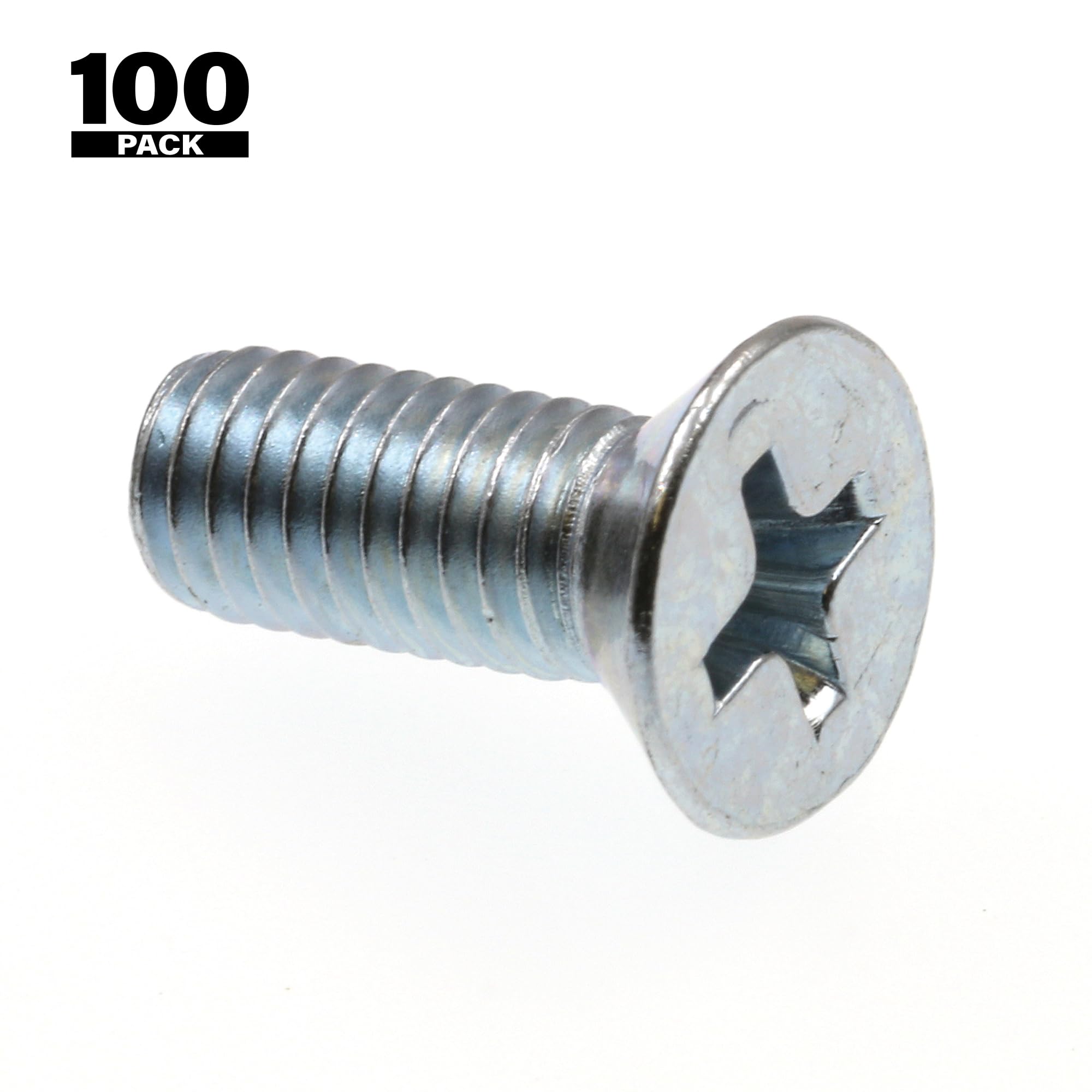 Prime-Line 9001025 Machine Screws, Flat Head, Phillips Drive, #10-32 X 1/2 In., Zinc Plated Steel (100 Pack)