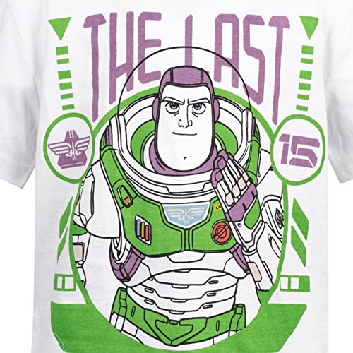 Disney Pixar Lightyear Buzz Lightyear Big Boys T-Shirt and Mesh Shorts Outfit Set Green/White 10-12